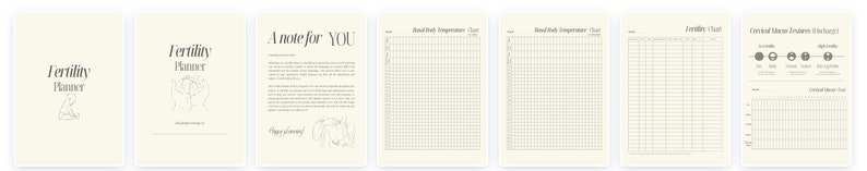 Fertility Tracking Planner - Printable Easy Comprehension Planner for ...