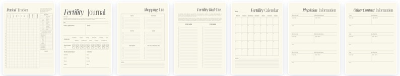 Fertility Tracking Planner - Printable Easy Comprehension Planner for ...