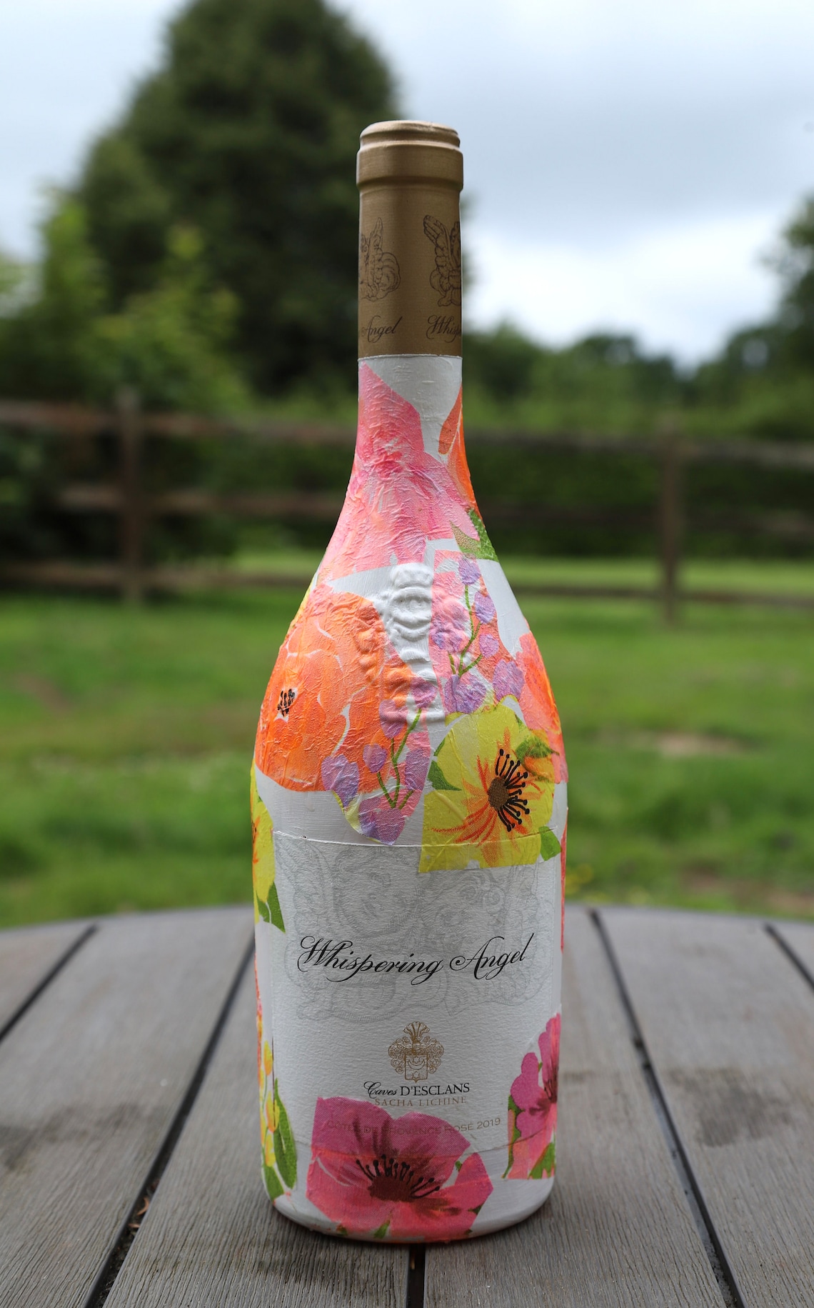 Hand Decorated Prosecco/wine Bottles Decoupage Bottles - Etsy