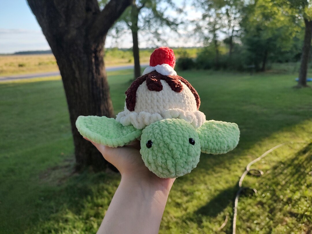 Turtle Sundae Crochet Amigurumi Plush - Etsy