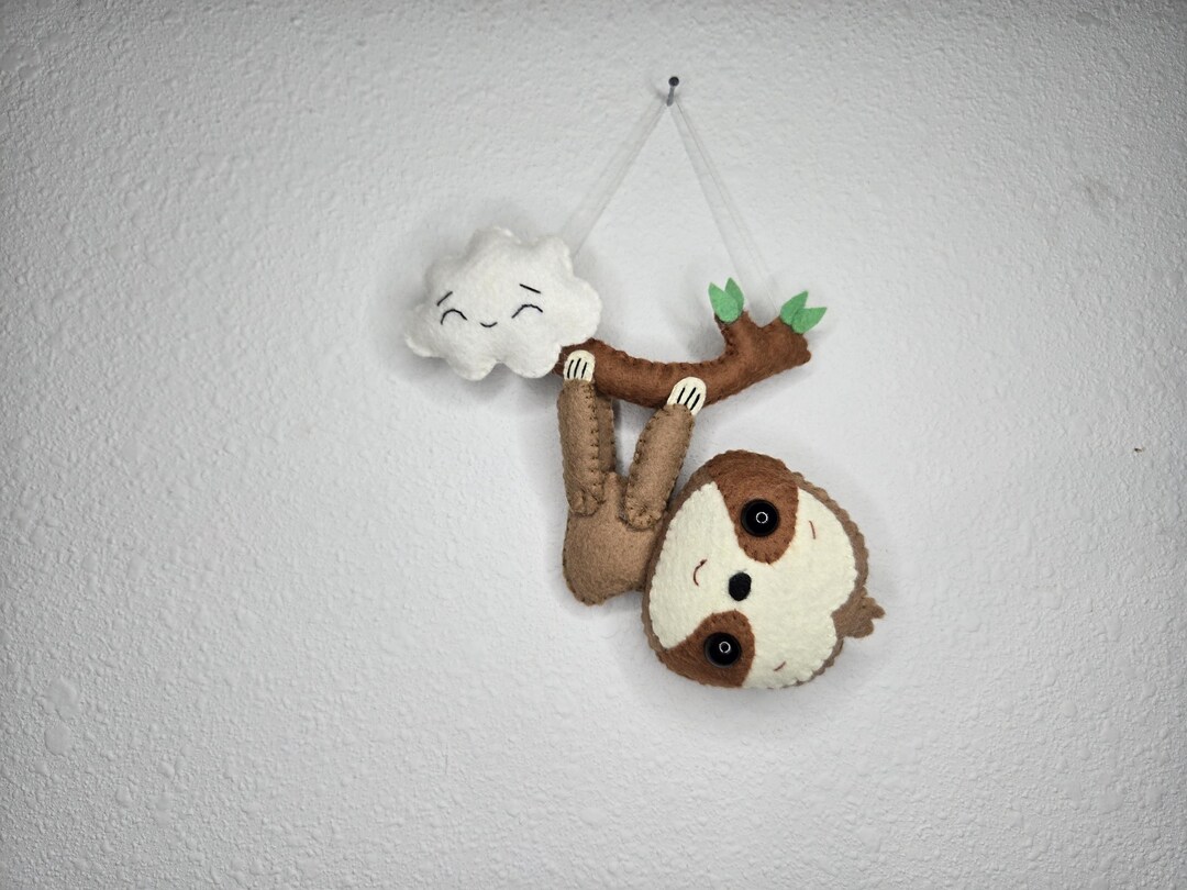 Sloth Wall Hanging, Nursery Decor, Felt Sloth - Etsy