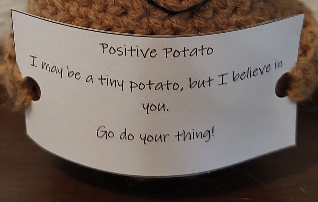 Positive Potato Amigurumi Desk Decoration - Etsy