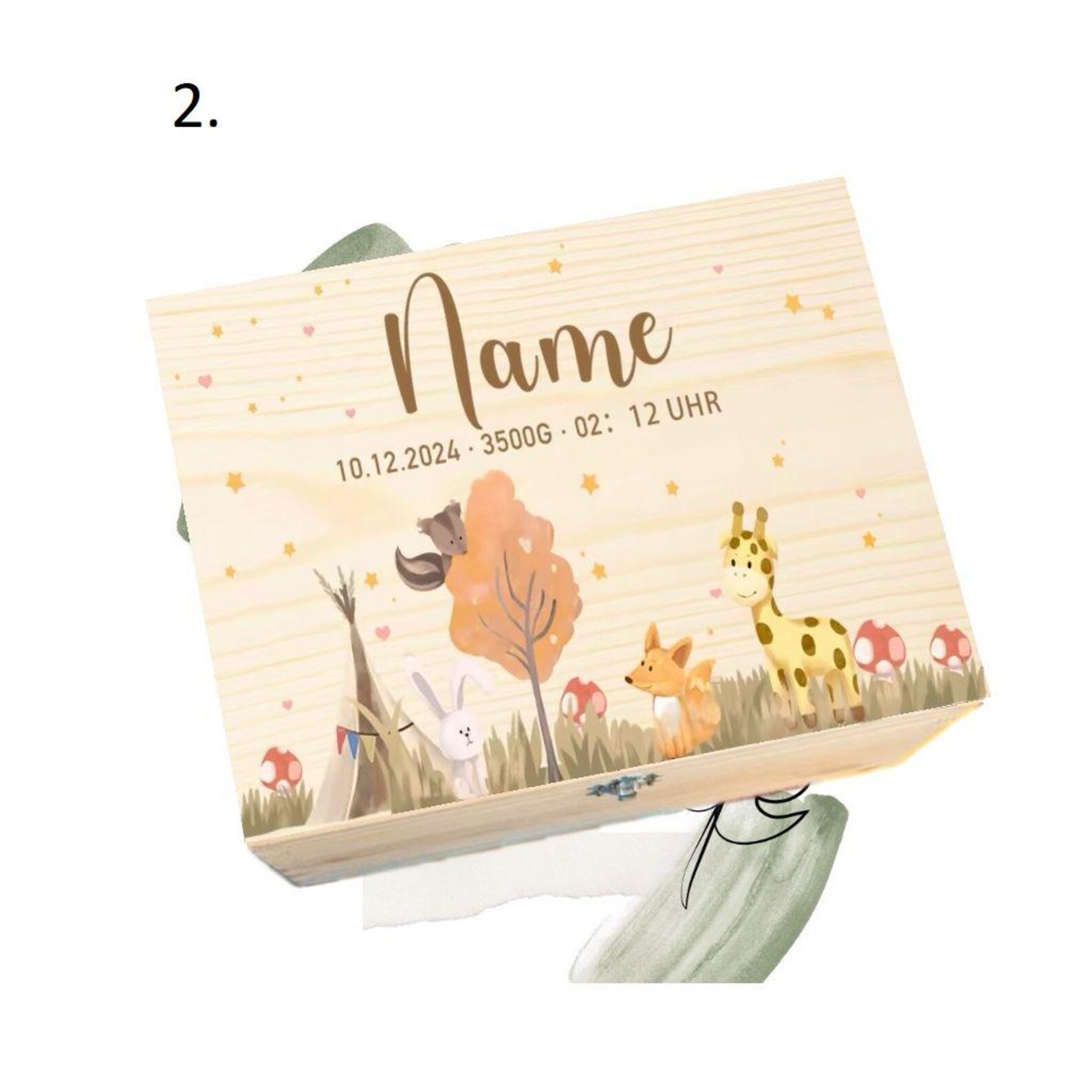 Memory Box With Name Baby Milestone Box Birth Memory Box Personalized ...