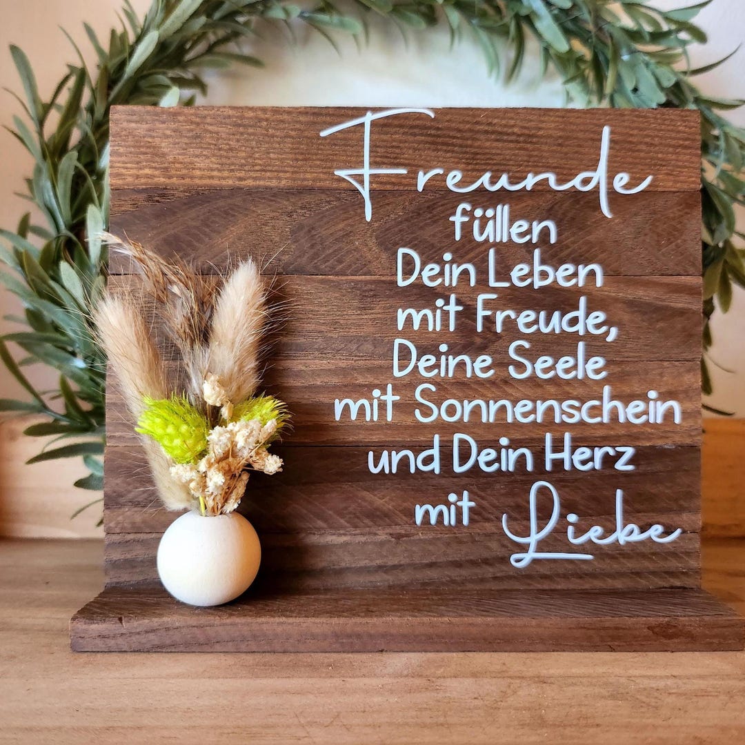 Personalized Wooden Friendship Gift for Your Best Friend, on Dark ...