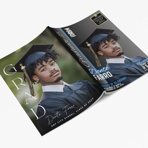 Graduation Magazine Template 2025 | Editable 24-page Canva Yearbook for ...