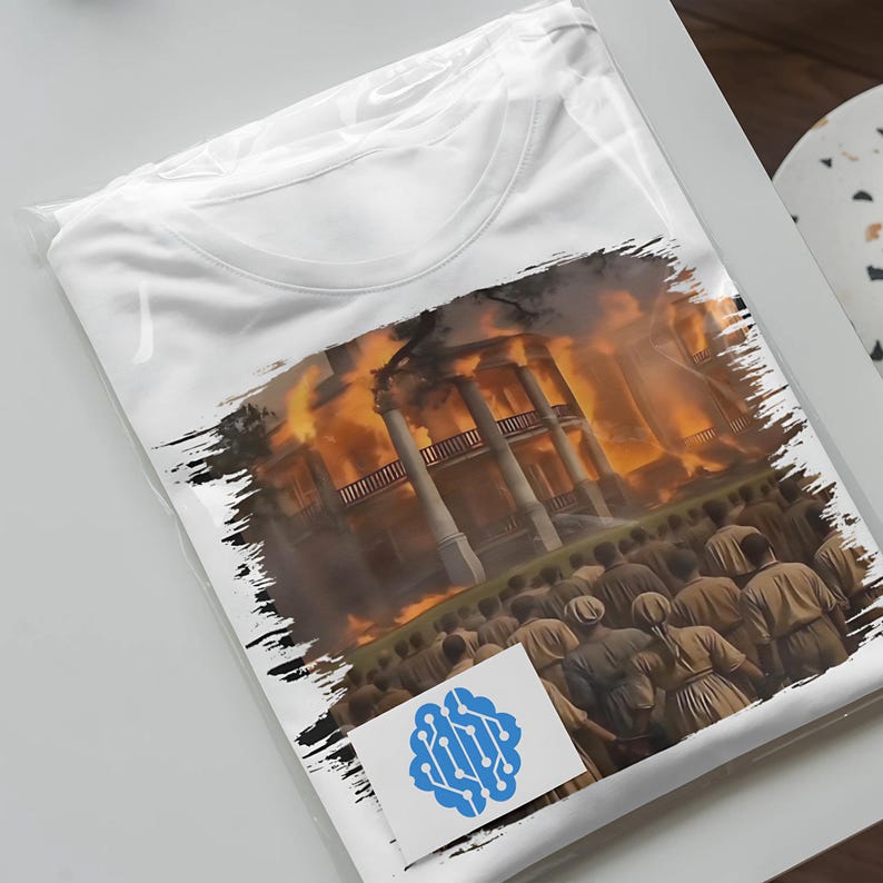 Juneteenth Fire Burning Plantation Clipart – African American Freedom ...