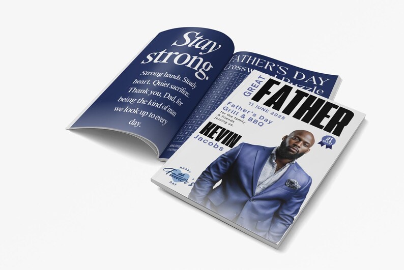 Father’s Day Memory Book Template | Custom Editable Canva Keepsake ...