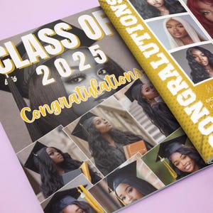 Class of 2025 Grad Magazine Template: Editable Canva Yearbook (digital ...