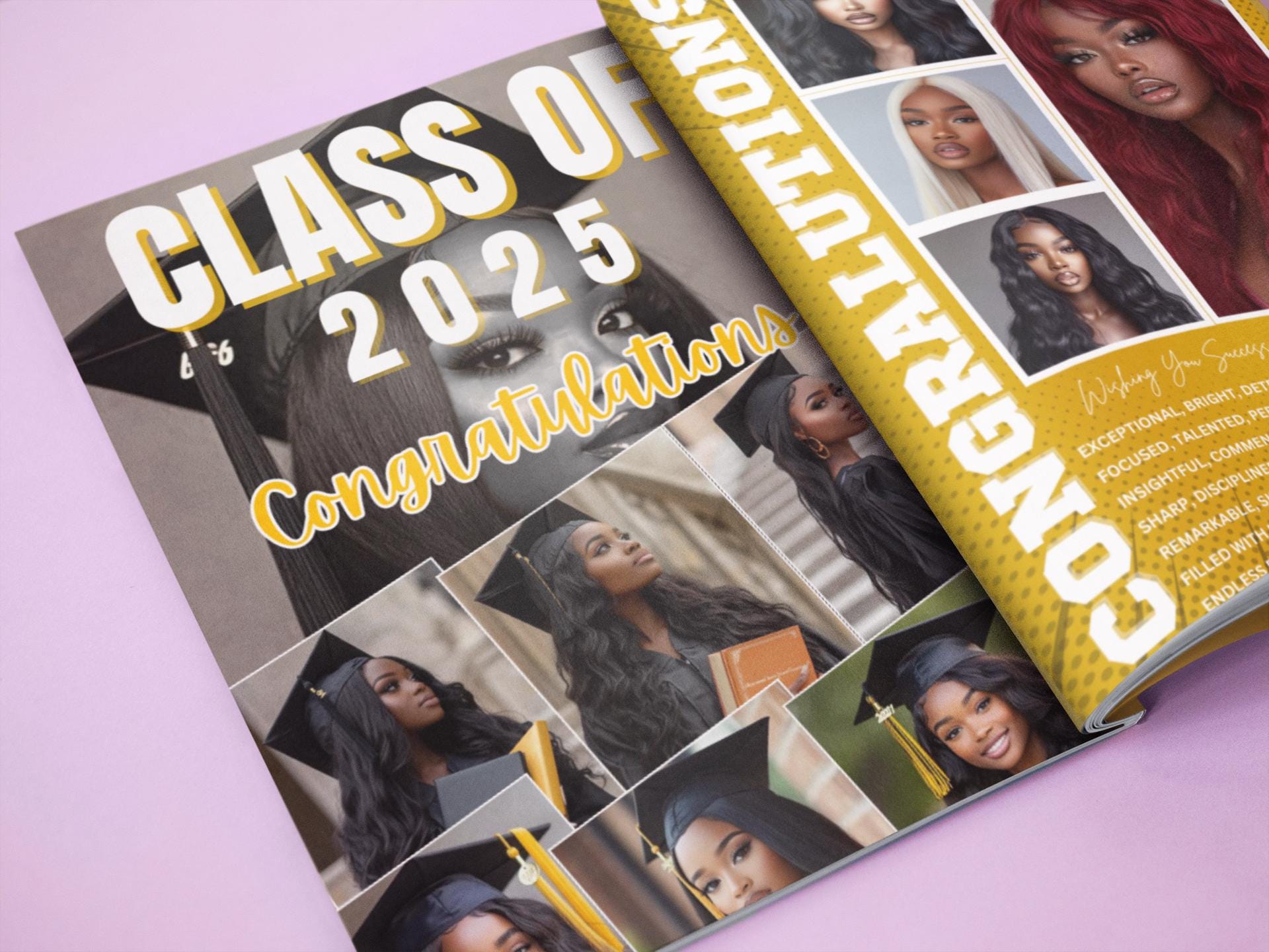 Class of 2025 Grad Magazine Template: Editable Canva Yearbook (digital ...