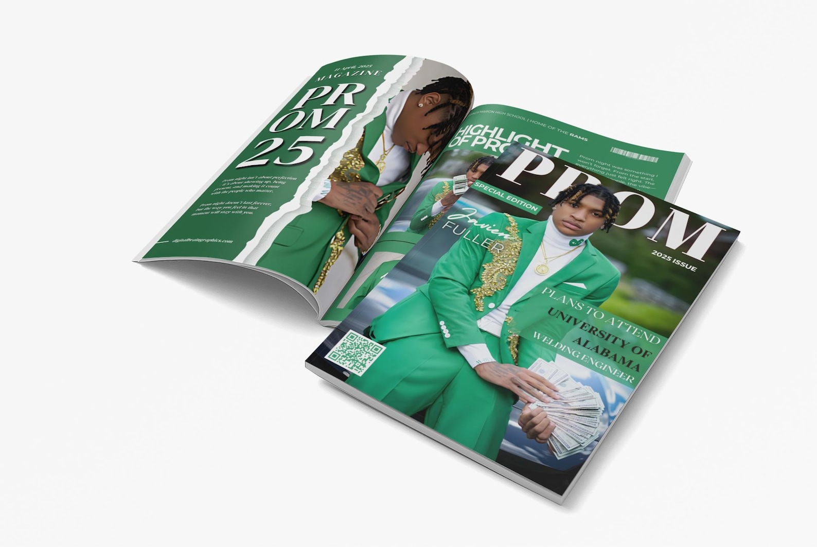 Customizable Prom Magazine Template | Editable 24-page Canva Graduation ...