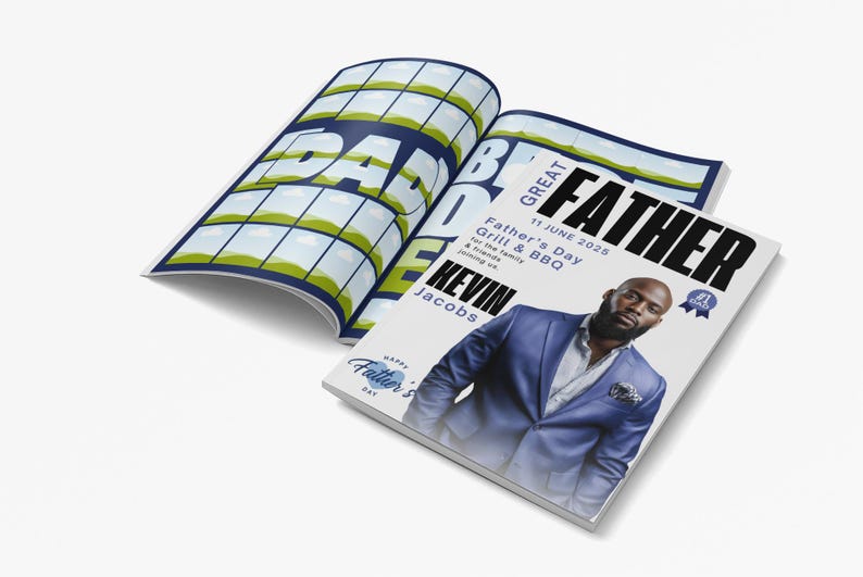 Father’s Day Memory Book Template | Custom Editable Canva Keepsake ...