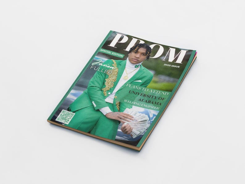 Customizable Prom Magazine Template | Editable 24-page Canva Graduation ...