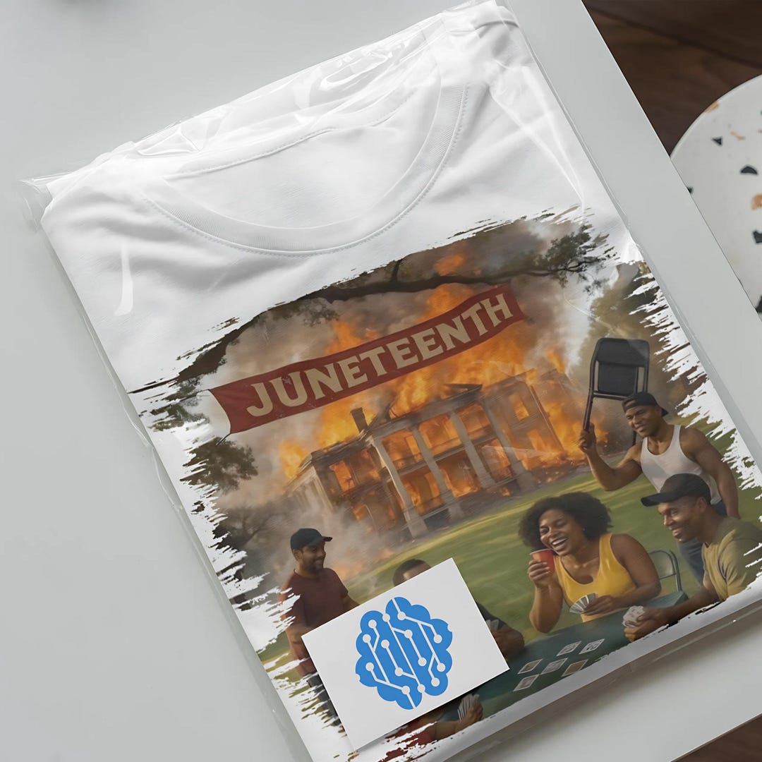 Juneteenth Fire Burning Plantation Clipart – African American Freedom ...