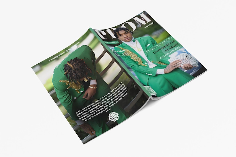 Customizable Prom Magazine Template | Editable 24-page Canva Graduation ...