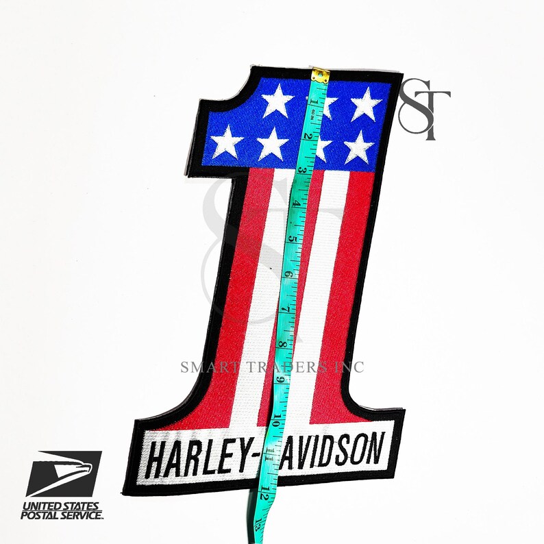 12 Inch Harley Davidson Rare 1 Number Embroidery Patch Iron on Sew on ...