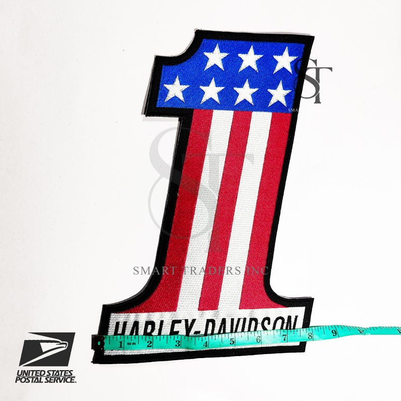 12 Inch Harley Davidson Rare 1 Number Embroidery Patch Iron on Sew on ...