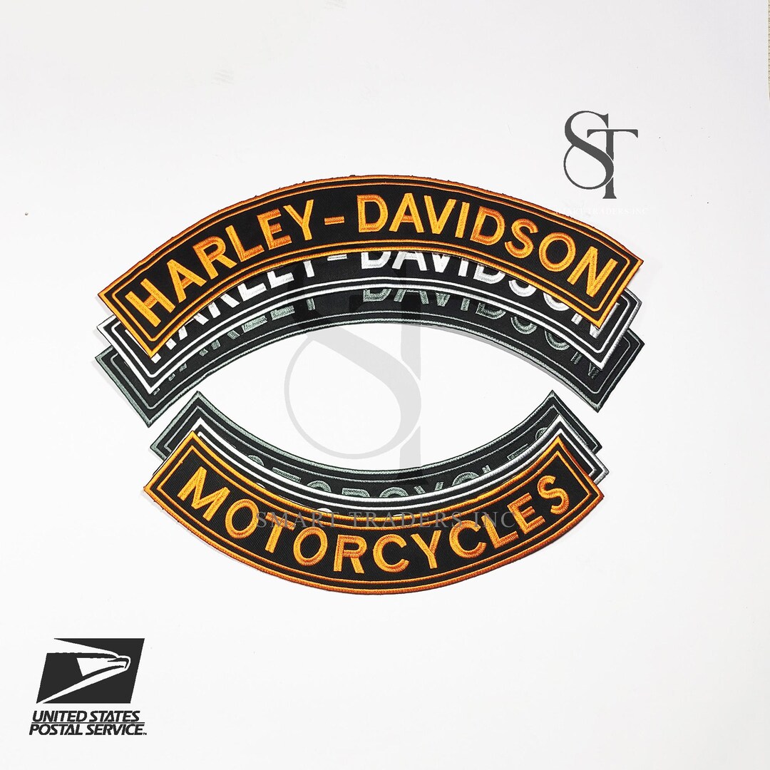 Harley Davidson Rockers Embroidery Patch Top Botton 15 & 12 Logo for ...