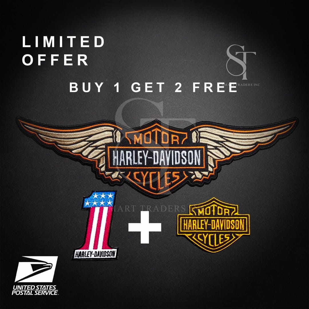 Harley Davidson Wings Embroidery Patch, Iron/sew On, 15 Inch - Etsy