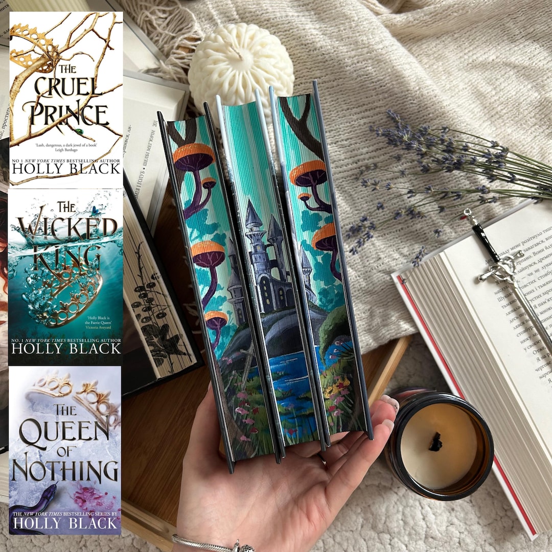 The Cruel Prince Trilogy HARDCOVER Set • Hand-painted Watercolor Edges ...