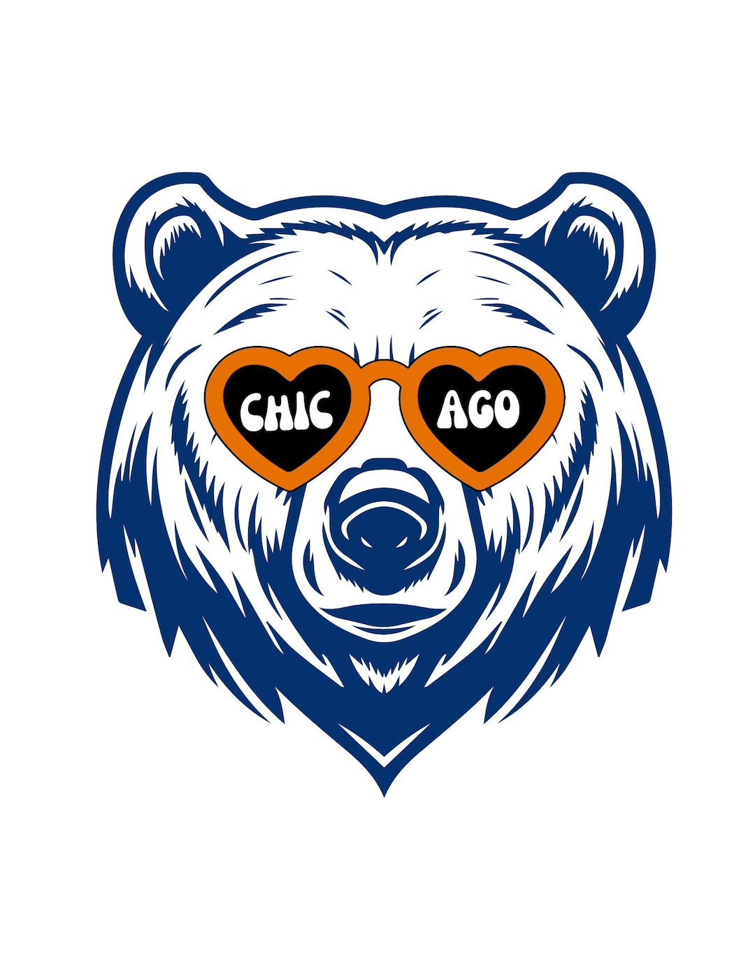 Bears SVG: Heart Sunglasses, Chicago Football (digital Download) - Etsy