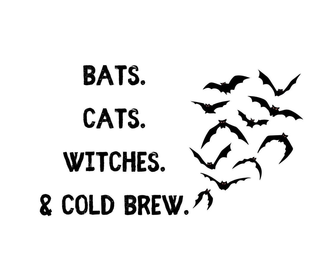 Bats, Cats, Witches & Cold Brew - Etsy