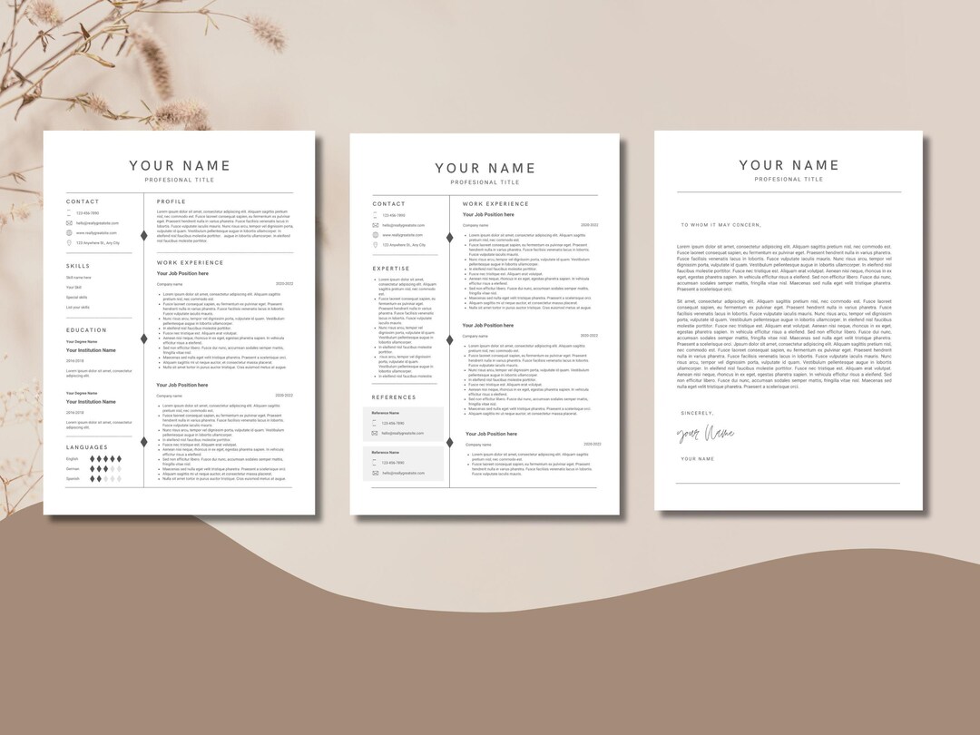ATS Friendly Resume Template for Google Docs, Word and Pages Resume ...