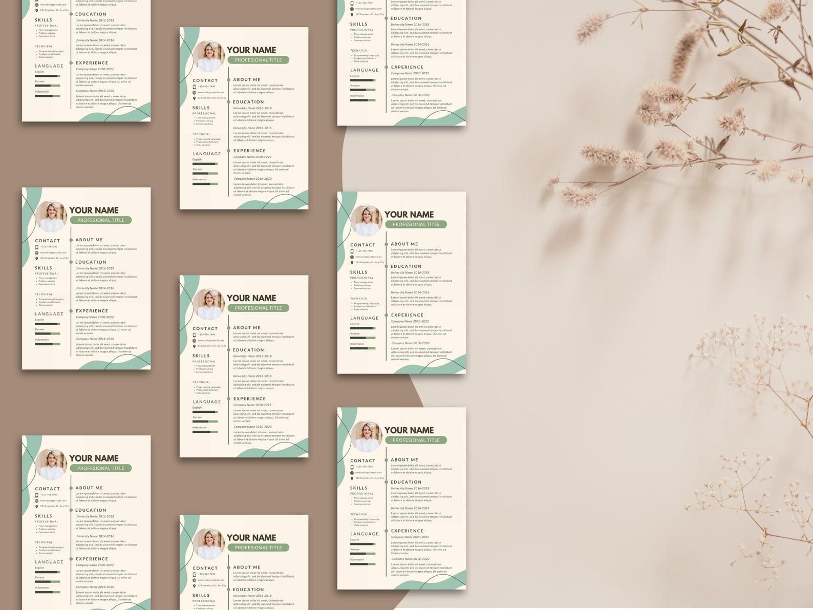 Curriculum Vitae, Canva Resume Template , Cv Template, Easy Resume ...