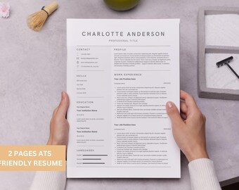 ATS Friendly Resume Template Word, Pages, Google Docs, ATS Resume, ATS ...