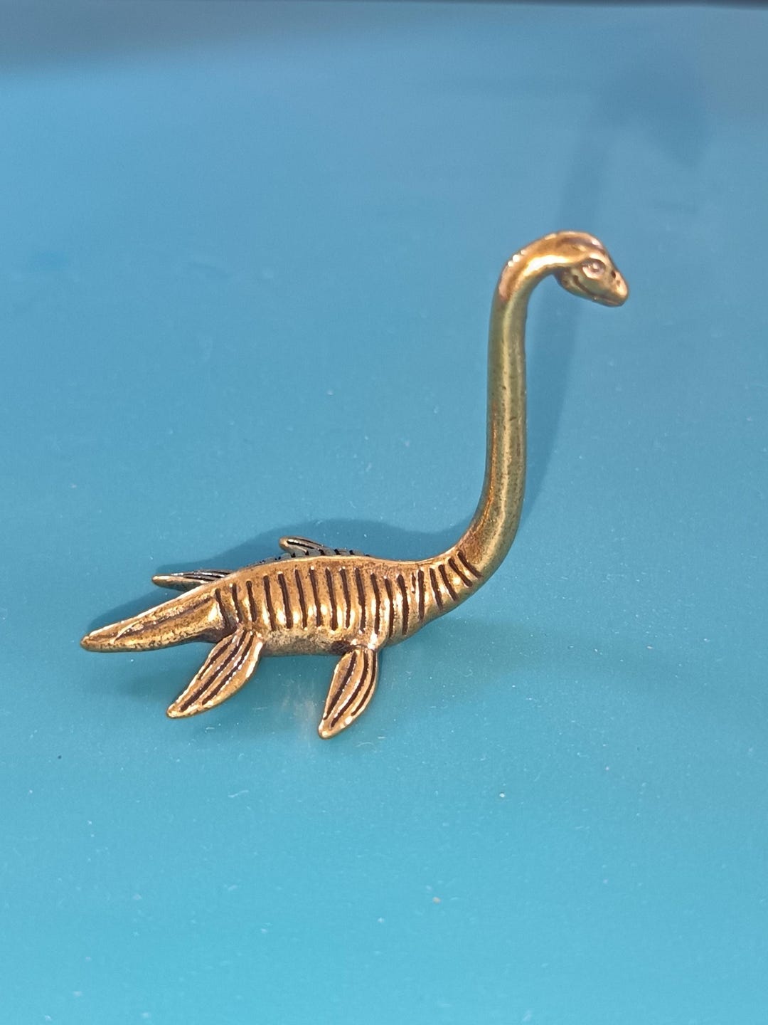 Little Loch Ness Monster, Mystic Nessie, in Gold-plated Brass, 2 Sizes ...