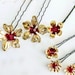 Red and Gold Hair Pin With Swarovski Crystals Modern Tea Ceremony ...