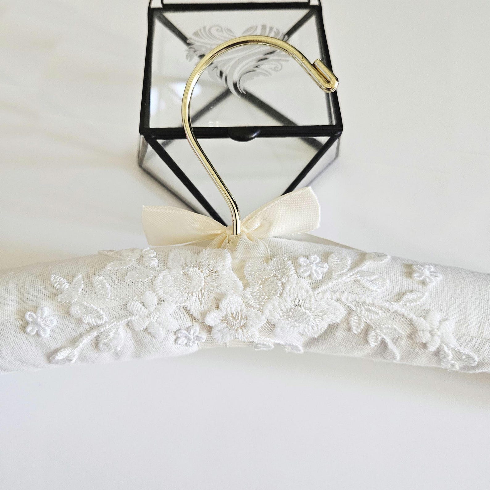 Wedding Dress Hanger: Padded Bridal Hanger Keepsake With Lace ...