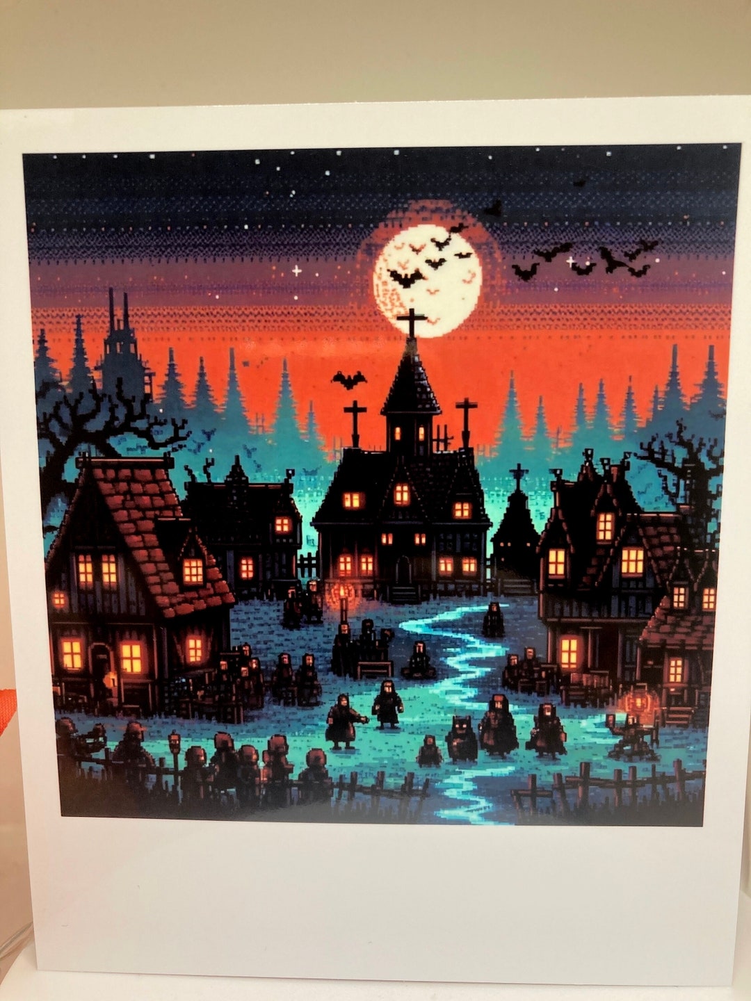 VAN HELSING VILLAGE/ Gaming Style Pixel Art Vampire Spooky Polaroid ...