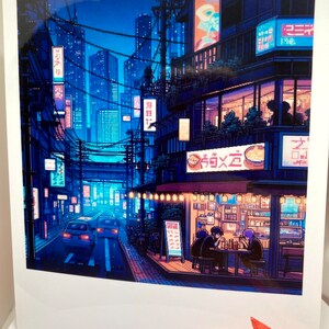 DATE Night/vaporwave Japanese Pixel Art Polaroid/retrowave Cafe Art ...