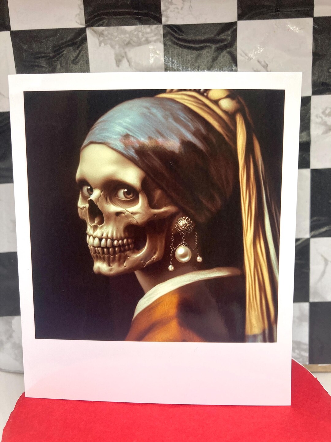 DEAD GIRL With a Pearl Earring Wall Decor Polaroid.andy Warhol Inspired ...