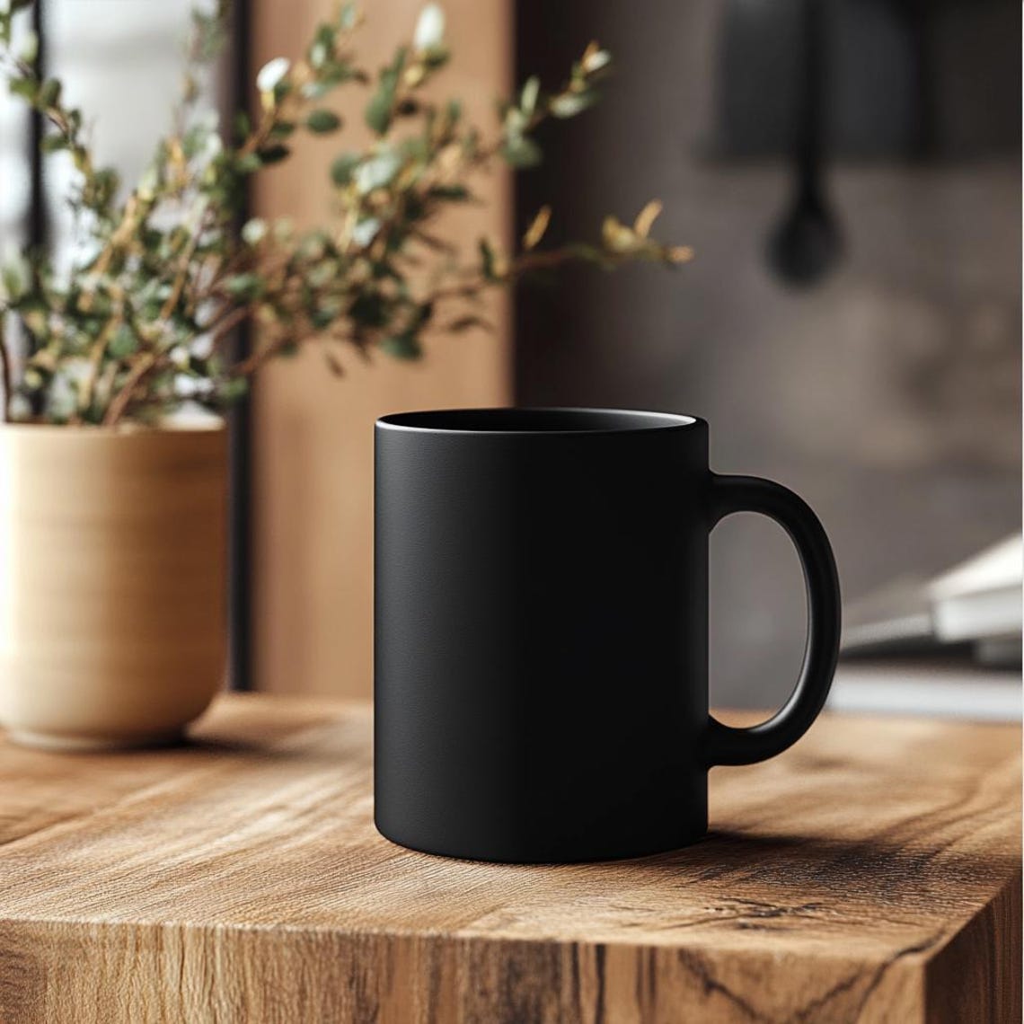 Black Mug Mockup, Mug Mockup, PNG Mockup, PNG Image Download. - Etsy
