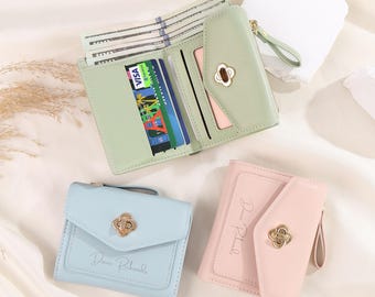 Personalized Long Wallet for Women, Custom Women's Leather Wallet With ...