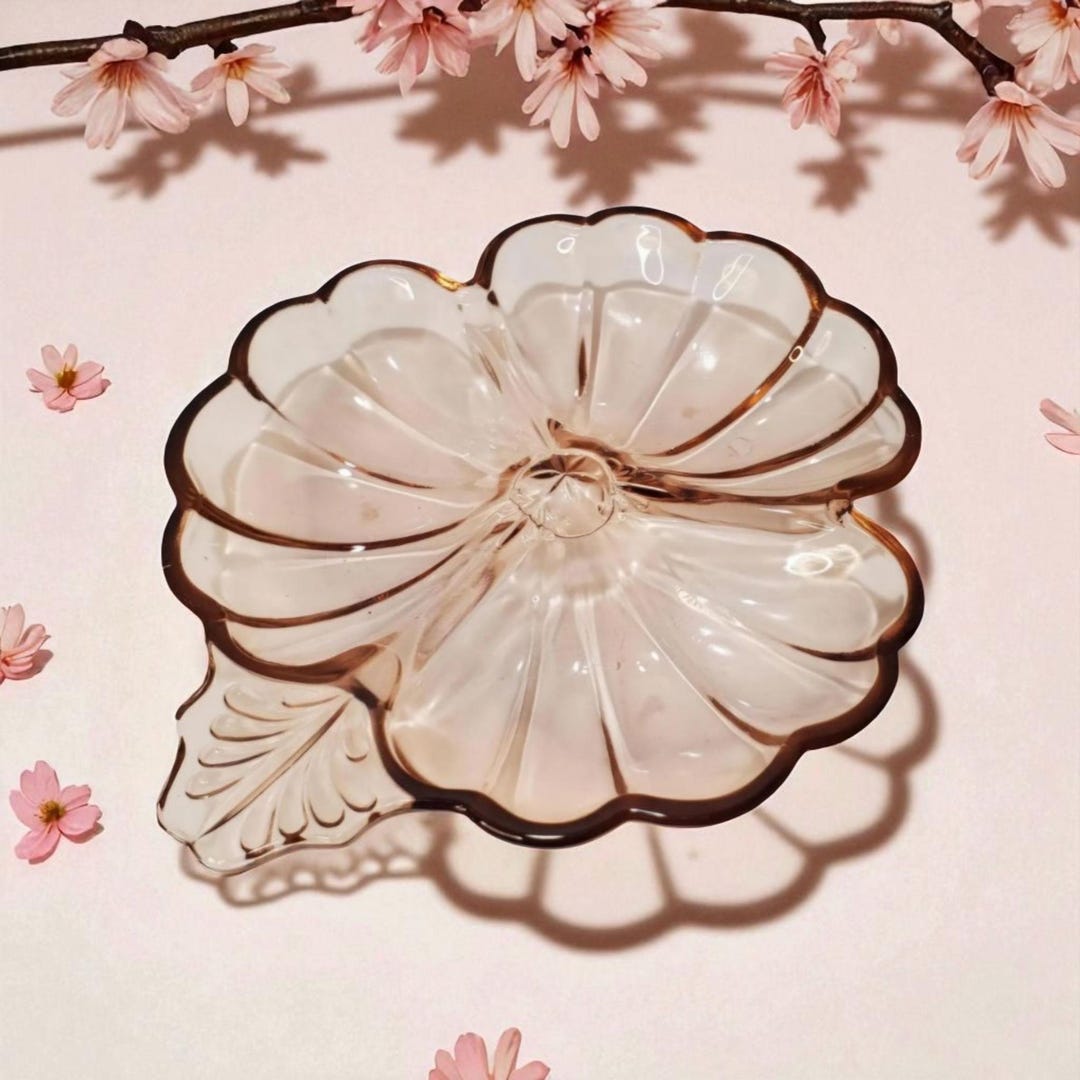 Vintage Marigold Carnival Glass Candy Dish: Flower Sectioned Bowl - Etsy