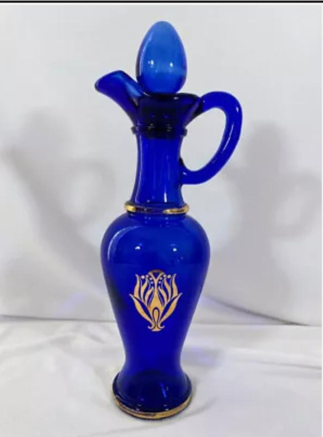 Vintage Cobalt Blue Vase | Avon Bottle | Pitcher With Stopper - Etsy
