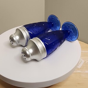 Glass Blue Pottery & Glass Salt Pepper Shakers Shakers - Etsy