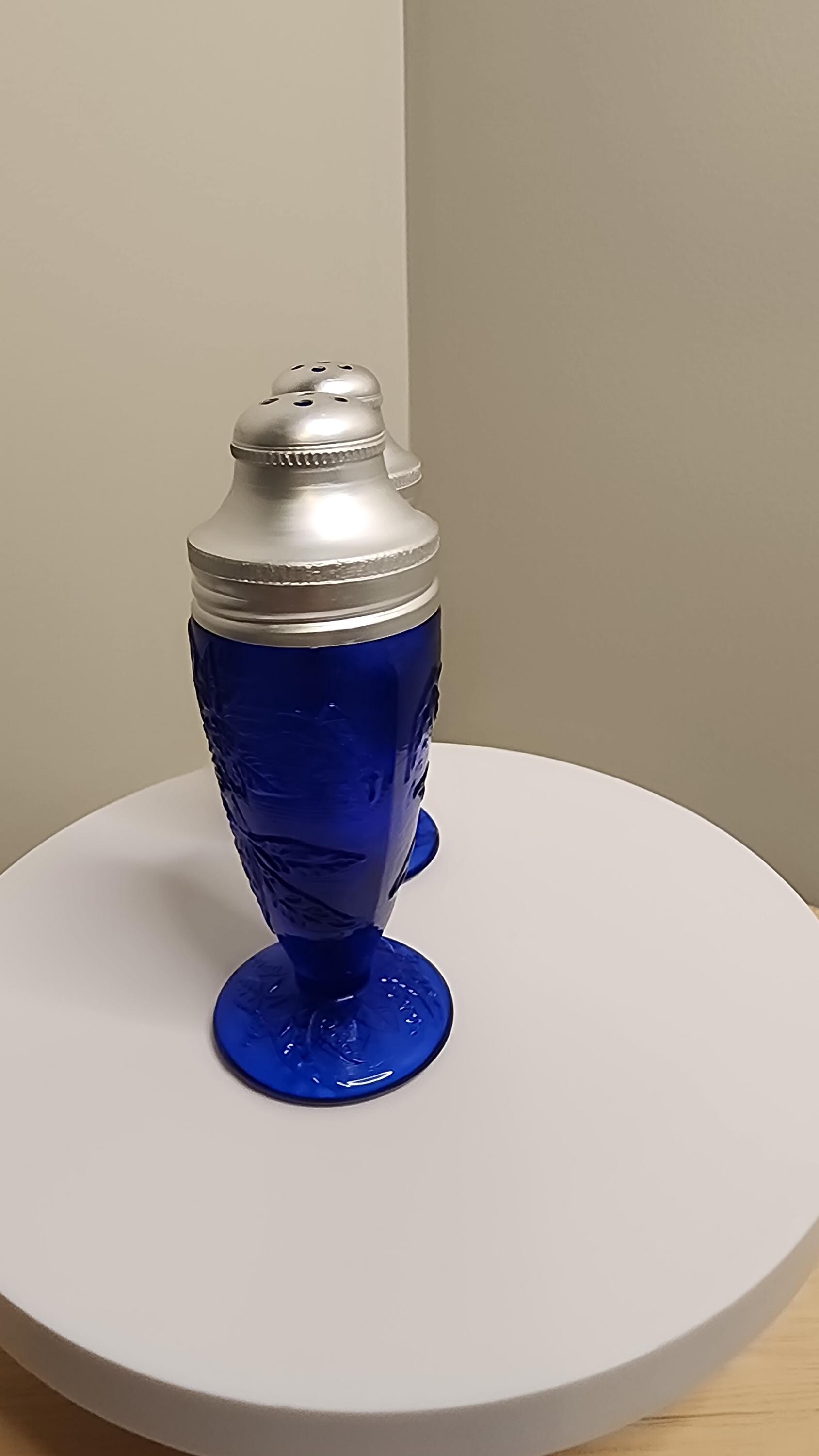 Glass Blue Pottery & Glass Salt Pepper Shakers Shakers - Etsy