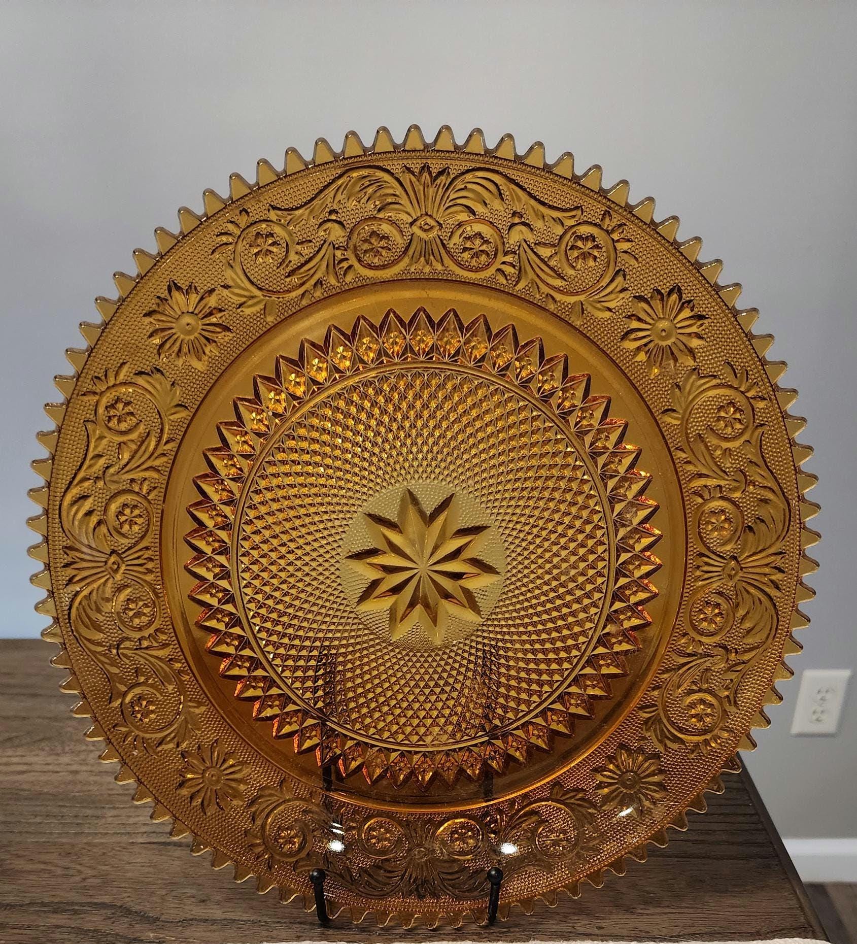 Vintage Duncan & Miller Tiara Early American Sandwich Plate "amber" - Etsy