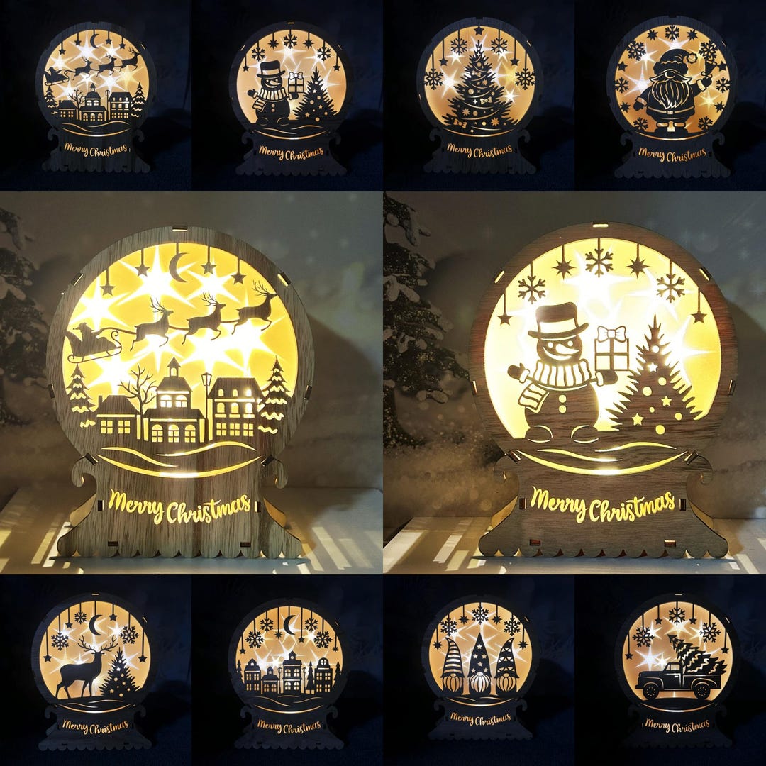 3D Wooden Santa Claus/christmas Tree/snowman/elk Christmas Decor,wooden ...