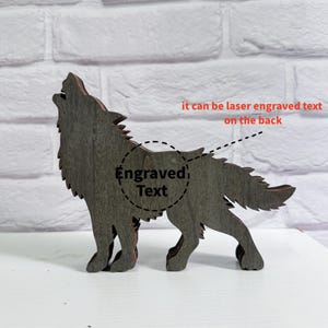 Custom Wooden 3D Wolf With Lights,hand-carved Animal Lights,engraved ...