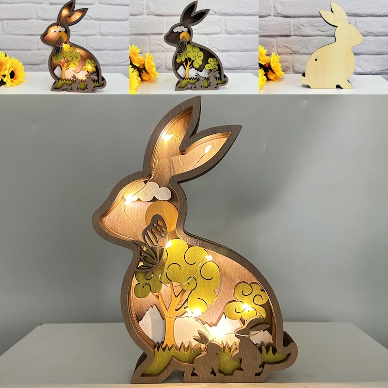 Rabbits Figurine Decor - Etsy UK