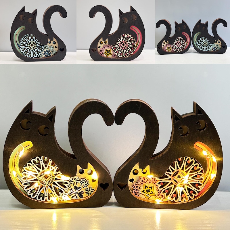 Cat Night Lights - Etsy