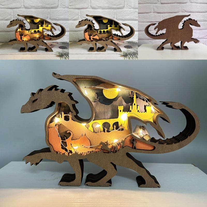 Wooden Dragon - Etsy