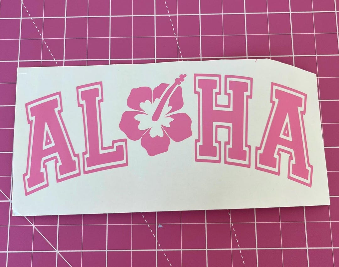 Varsity Aloha Vinyl Decal - Etsy