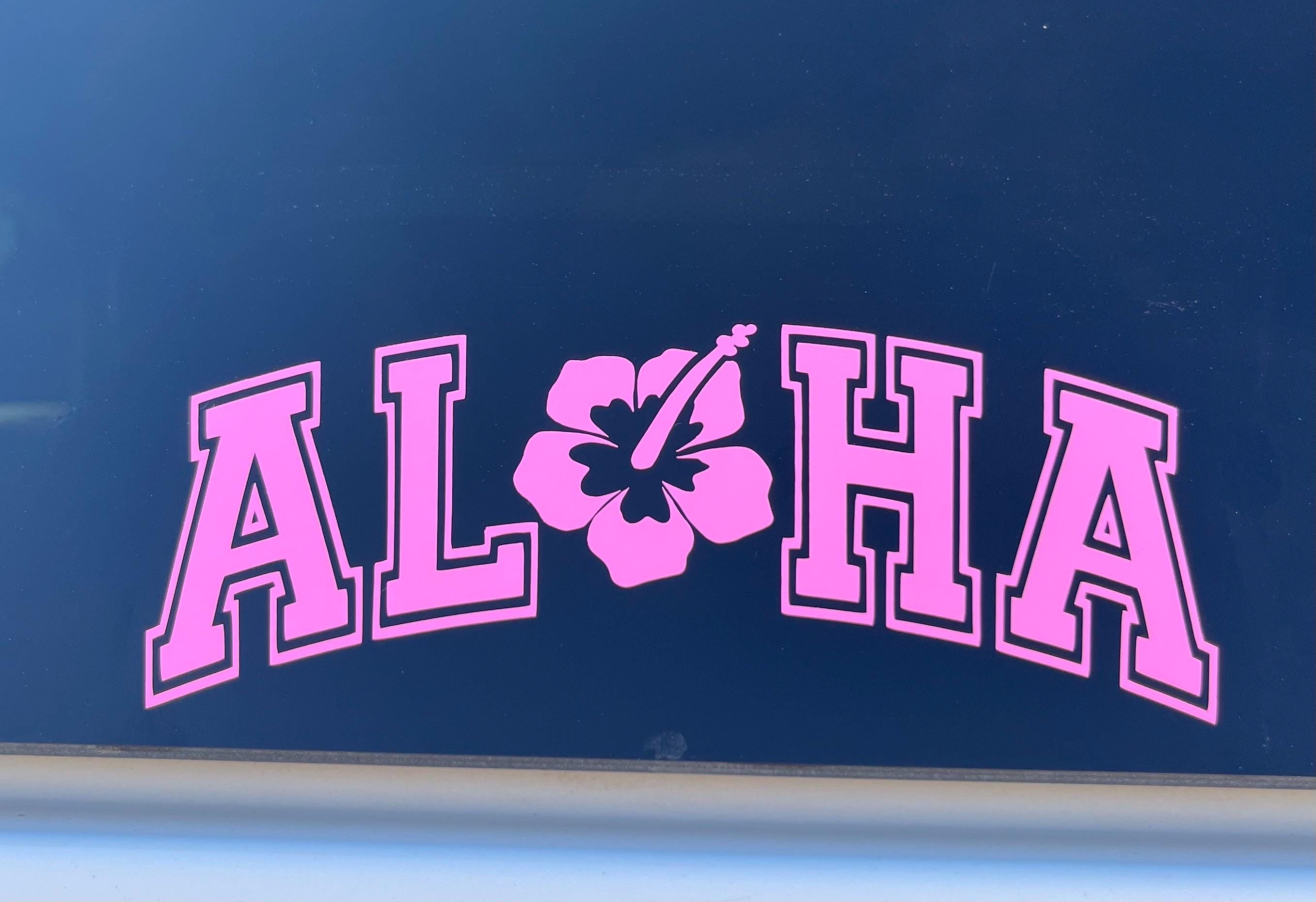 Varsity Aloha Vinyl Decal - Etsy