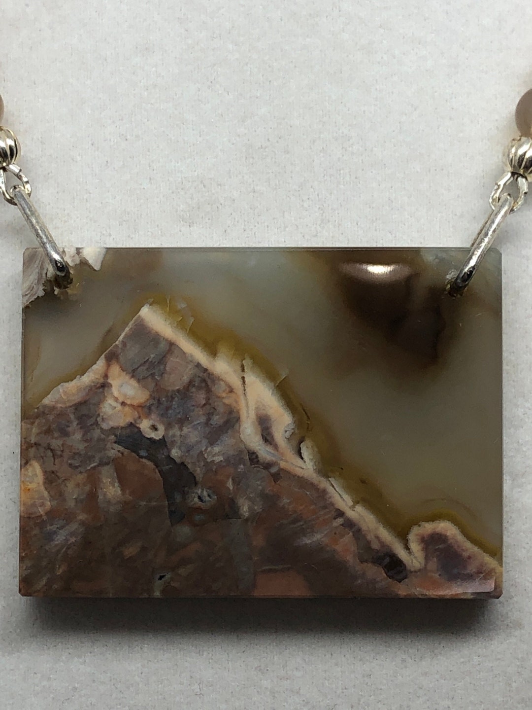 Unique Mountain Included Agate With Agate, Quartz and Labradorite Beads ...