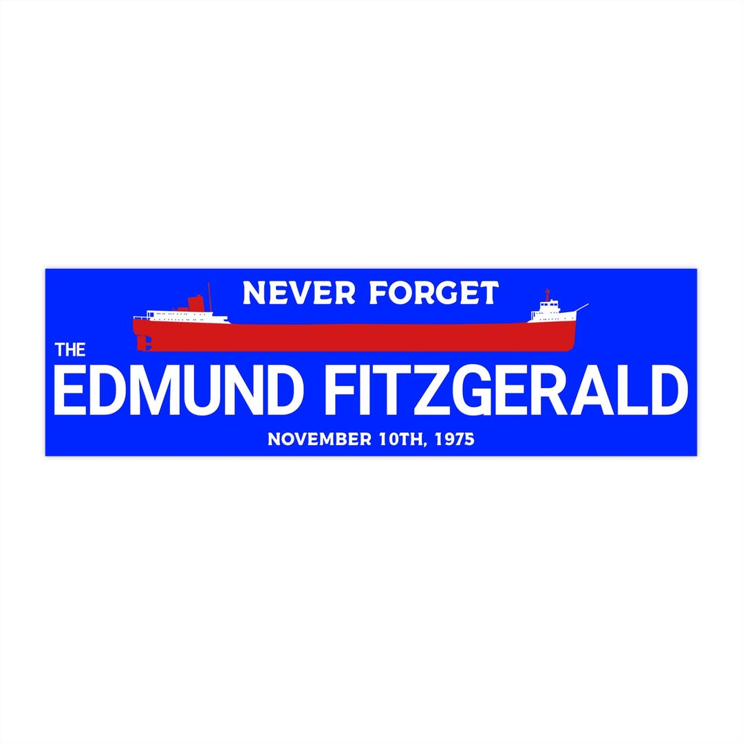 SS Edmund Fitzgerald Vessel Sticker, Nautical Maritime Tribute Decor ...
